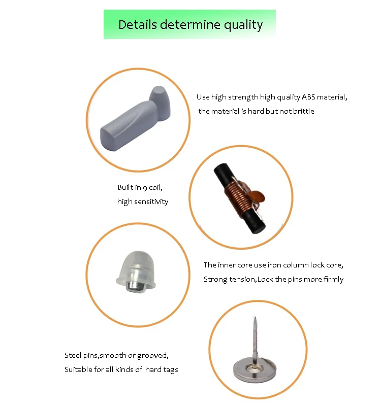 Eas Rf Mini Pencil Tag For Clothing Alarm Hard Tag - Buy Pencil Tag ...