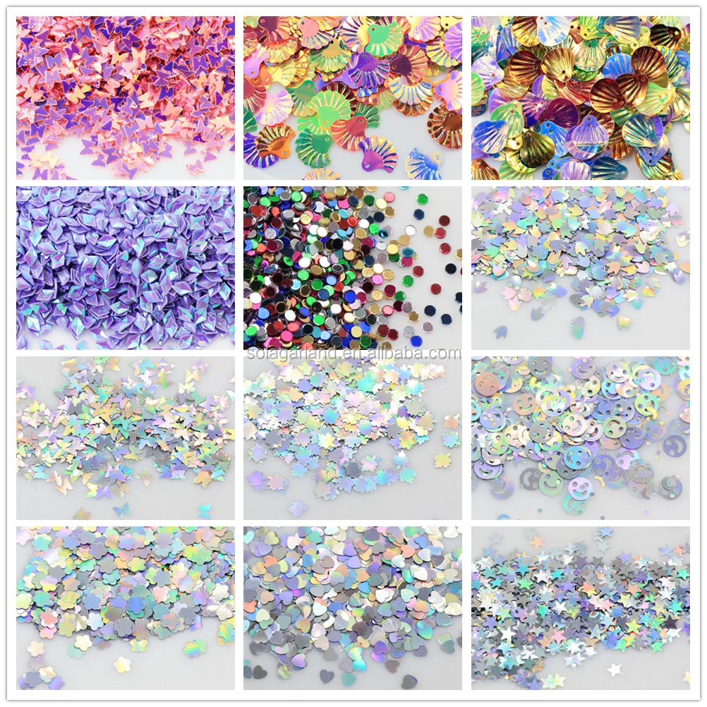 Bulk Star Confetti 3mm Laser Holographic Stars Glitter Sequins Confetti ...