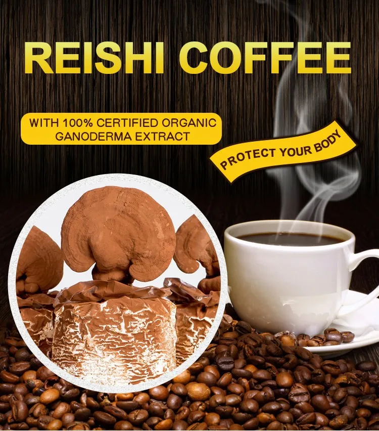 Juncao Ganoderma Lucidum Instant Coffee 2 In 1 Arabica Powder ; Reishi ...