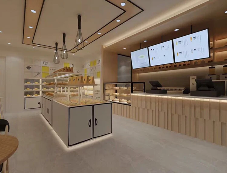 Customized Floor Standing Bread Showcase for Bakery