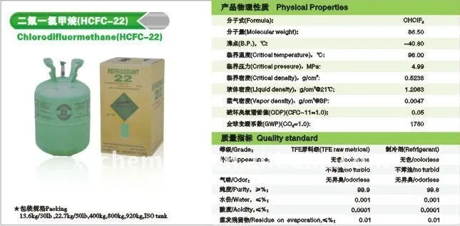 High Purity Refrigerant Gas R22,R22,Hcfc-22 - Buy R22,R22,R22 Product ...