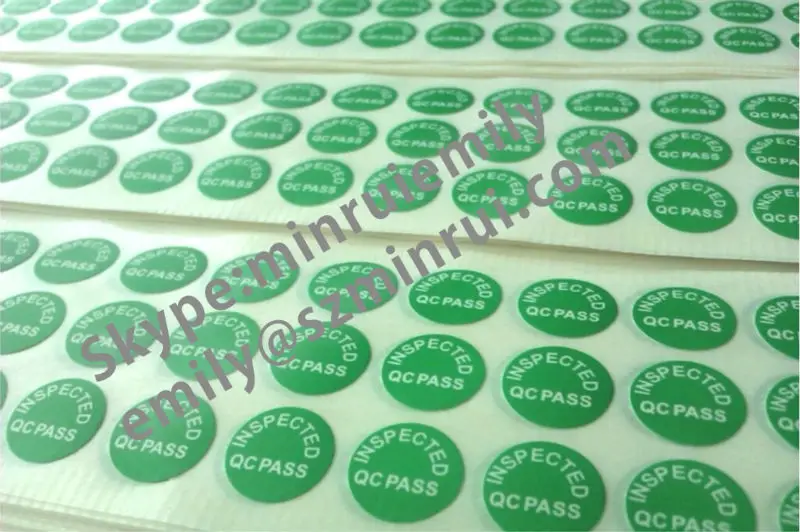 Custom Water Proof Self Adhesive Round Qc/qa Passed Quality Control ...