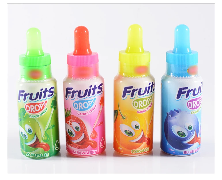 Halal Candy Fruit Juice Flavor Drops Syrup Liquid Candy Nipple Bottle ...