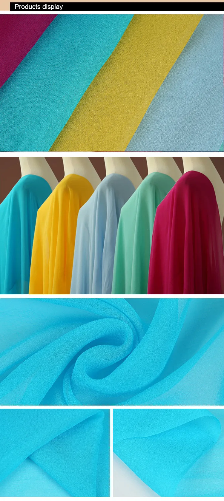 A1 Crepe De Seda Material De Tela Viscosa Poliamida Y Elastán. Precio ...