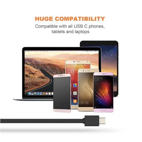 Retractable data transfer android speed charging usb type c cable ...