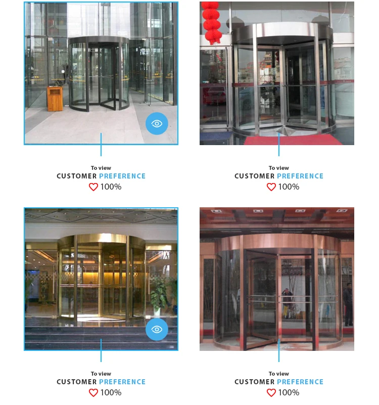 Modern Style Mall Main Entrance Doors - Aluminum Revolving