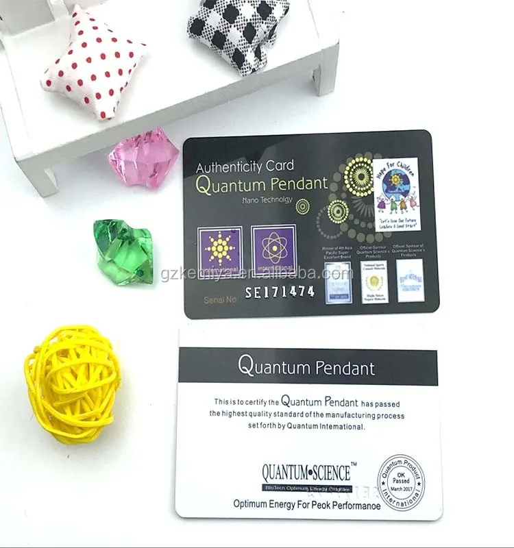 Nano Technology Authenticity Card Quantum Ion Energy Card - Buy Ion ...