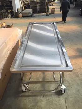 Cl-f6 Morgue Cadaver Trolley Stainless Steel Corpse Trolley For ...