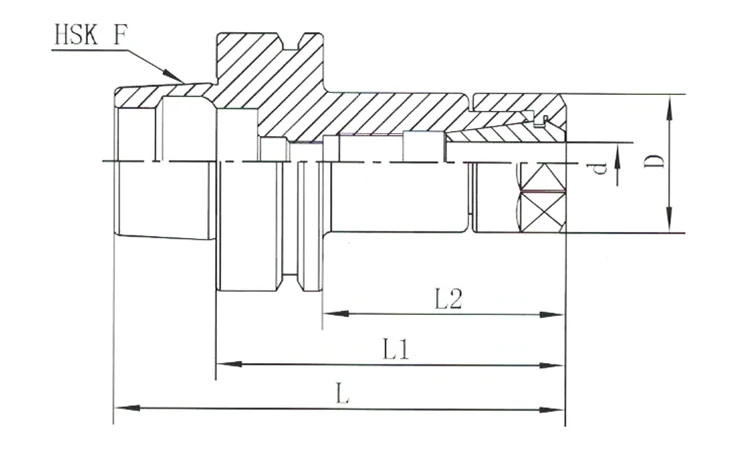 Lathe Machine Tools Spindle HSK ER32 Collet Clamp Holder