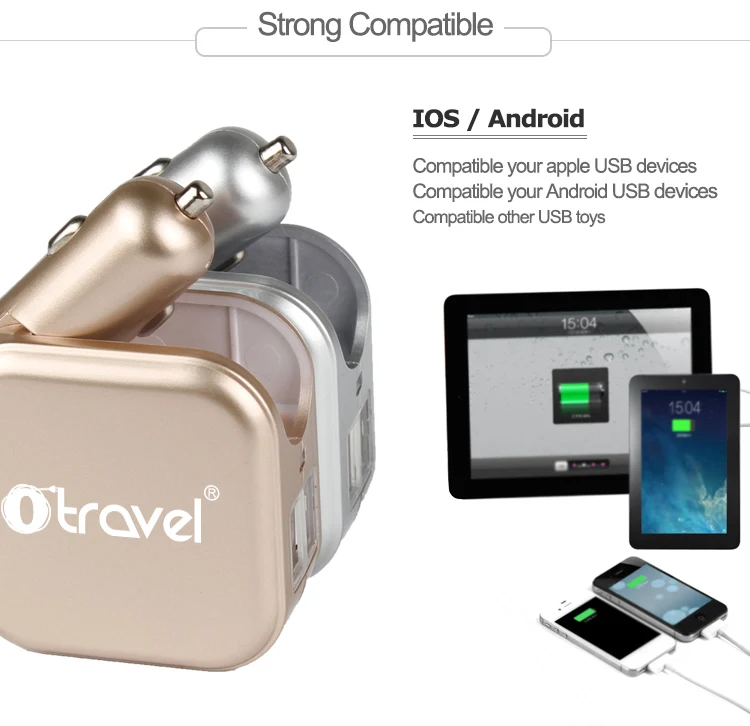 New 2 In 1 5v 2a Portable Travel Power Fast Mobile Phone Usb Charger ...