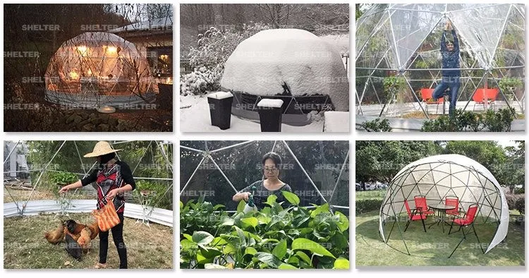 Steel Frame Transparent Pvc Geodesic Garden Igloo Dome - Buy Igloo Dome ...