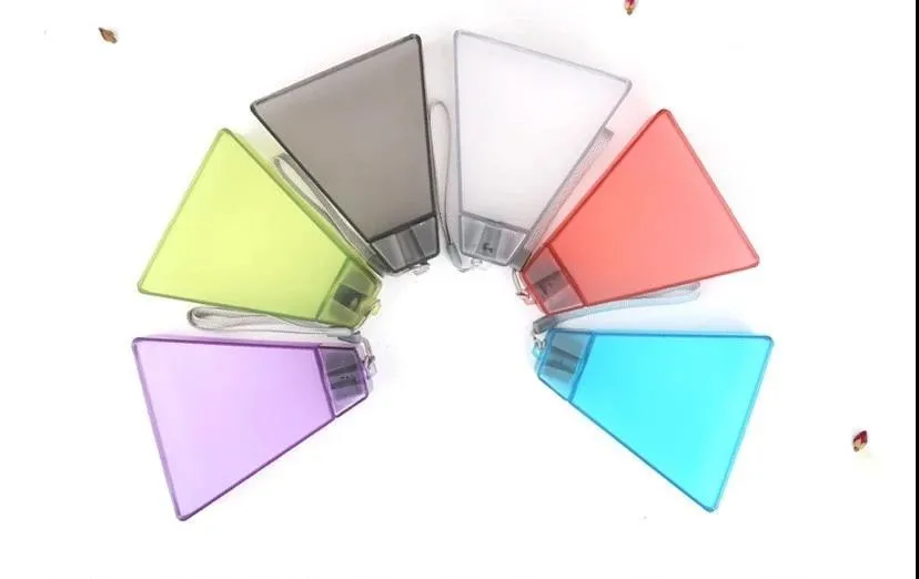 300ml Portable Triangle Shape Water Bottle,Kids Flat Plastic Bottle ...