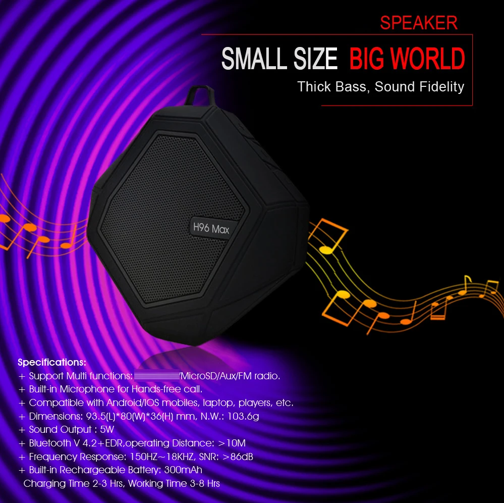 Factory H96 Max Dlp Projector 2gb Android 6.0 With Speaker Mini ...