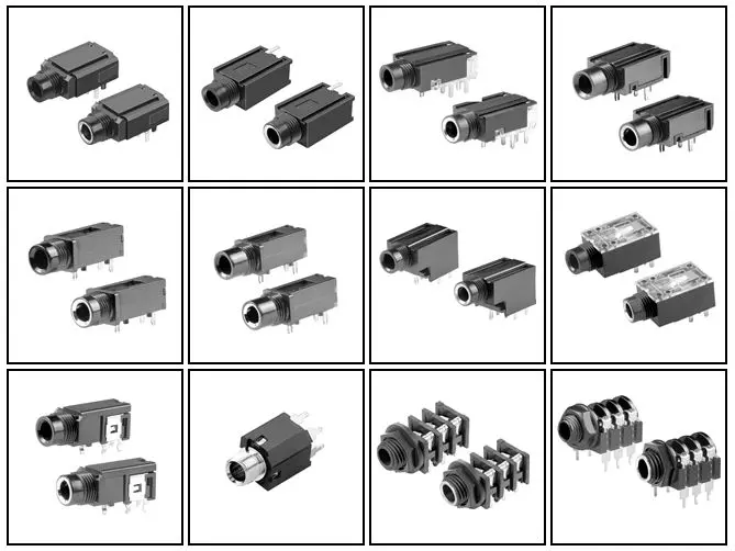 Smt 6 Pin Audio Connector Female 6.35 Phone Jack - Buy Smt 6 Pin Audio ...