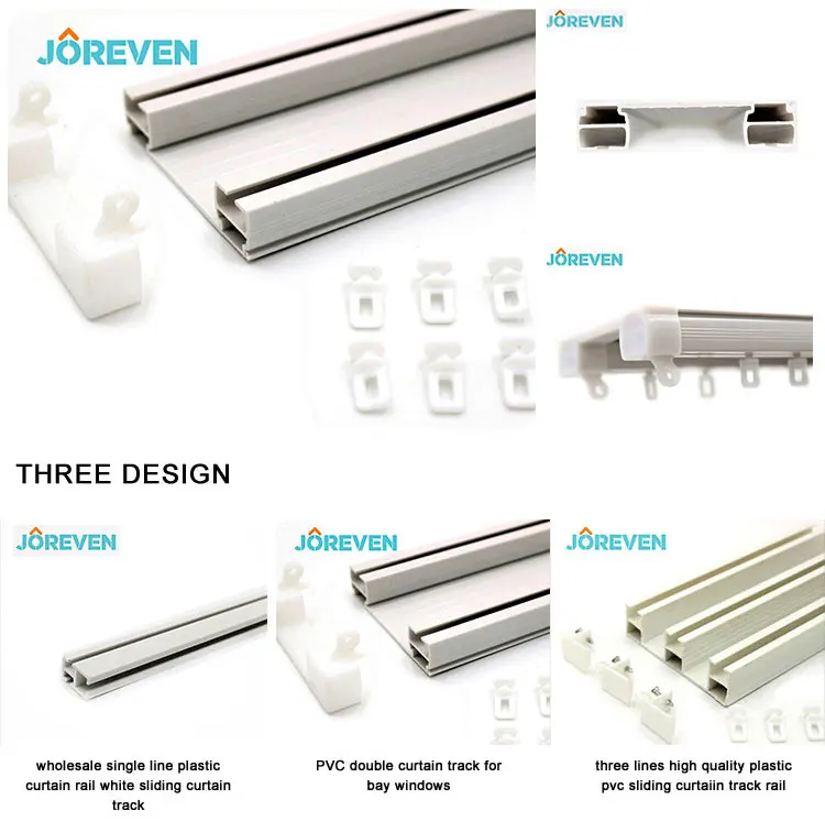 Hot Sale PVC Plastic Curtain Double Track Rail for Accessories