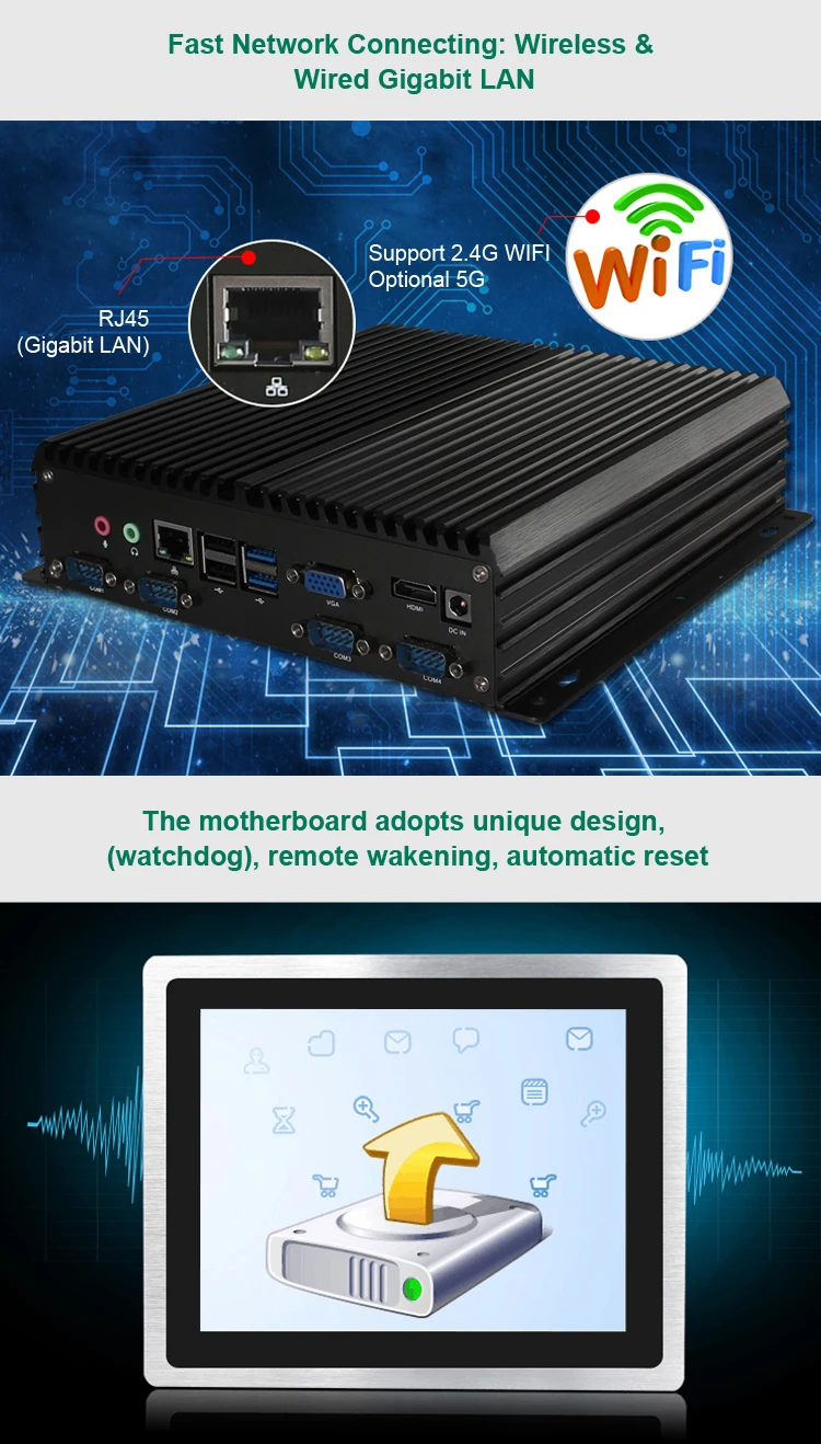 Dust&moisture-proof Industrial Aluminum Fully Enclosed Design Intel ...