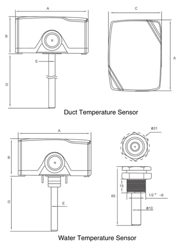10k Ntc Duct Temperature Sensor For Hvac - Buy Ntc Temperature Sensor ... 10k Ntc Duct Temperature Sensor For Hvac - Buy Ntc Temperature Sensor ...