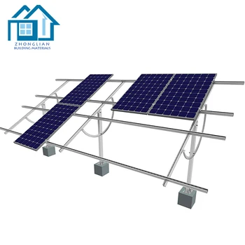 Adjustable Aluminum Ground Style Rotating Solar Panel Mounting Stand ...