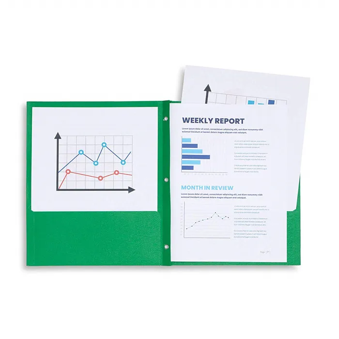 Hot Sale 3 Prongs File Folder Two Pocket Folders With Prongs Designed ...