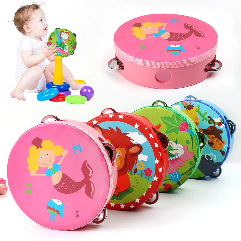 Musical Children Musical Instruments Kids Wooden Tambourine For Dance ...