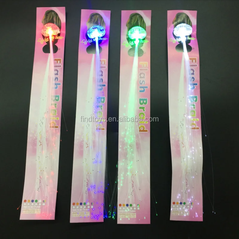 High Quality Fiber Optic Led Luminous Braid Led Lighted Up Hair Braid ...