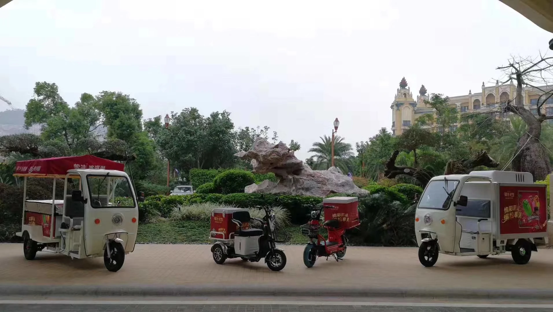 Electric Tricycle Metal Tricycle Enclosed Cabin Tricycle With Cooler ...