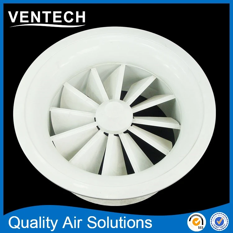 Vav System Aluminum Ventilation Round Ceiling Swirl Air Diffuser,Plenum ...