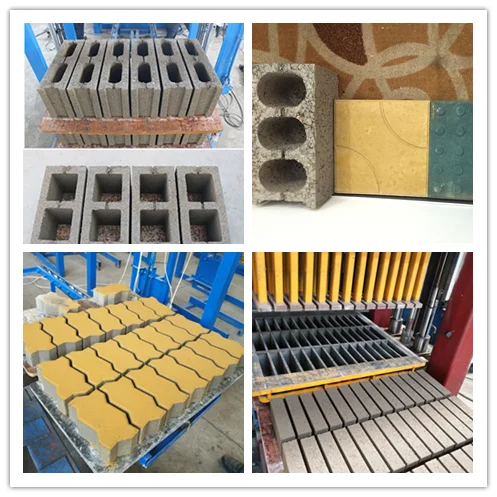 Manual Concrete Hollow Block Mold Qt40-2 Small Hollow Solid Brick ...