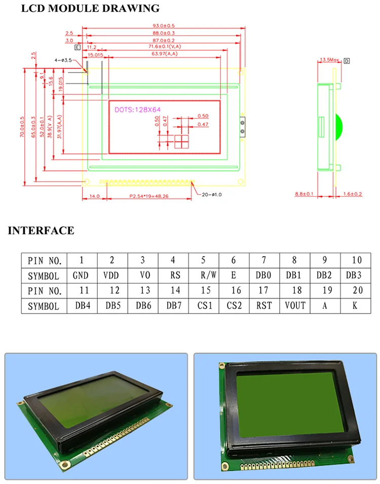 High Quality 12864 Lcd Display Module - Buy 12864 Lcd Display,Lcd ...