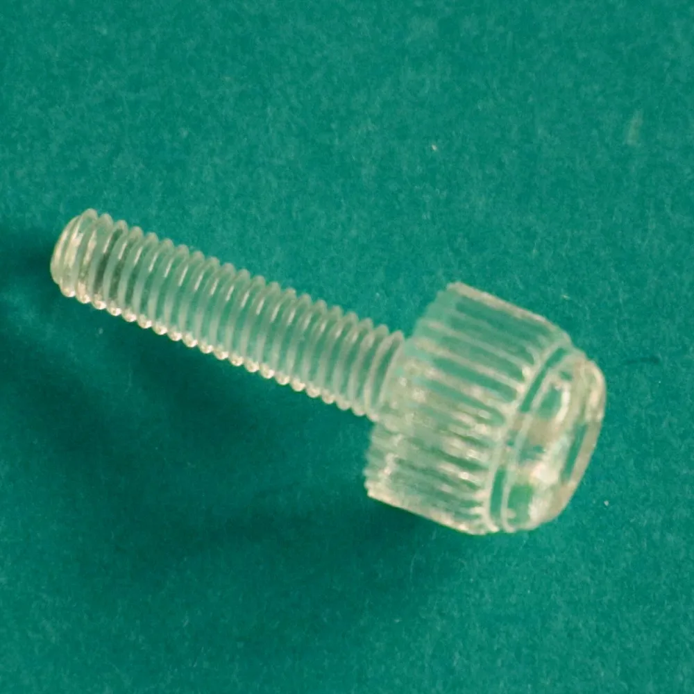 Transparent Plastic Slotted Knurled Screws - Jiumail