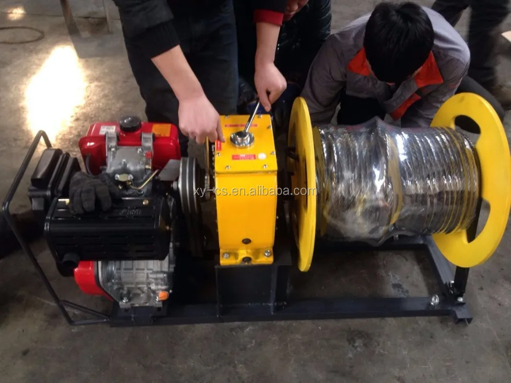 Stringing Equipment Diesel Engine Wire Rope Hoist Cable Pulling Winch ...
