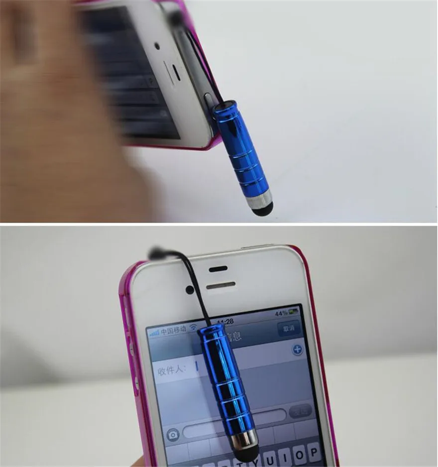 Plastic Bullet Shaped Capacitive Stylus Touch Screen Pen With Strip ...