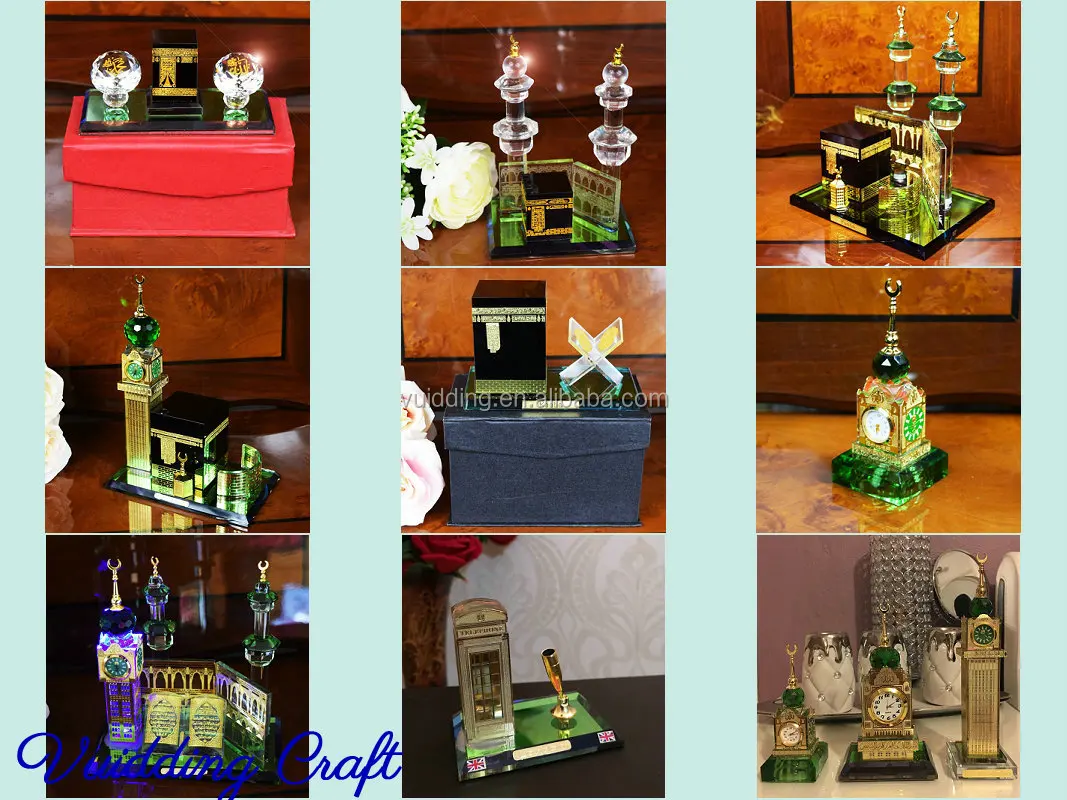 Luxurious Led Mecca Ayatul Kursi Crystal Islamic Model Sets - Buy ...