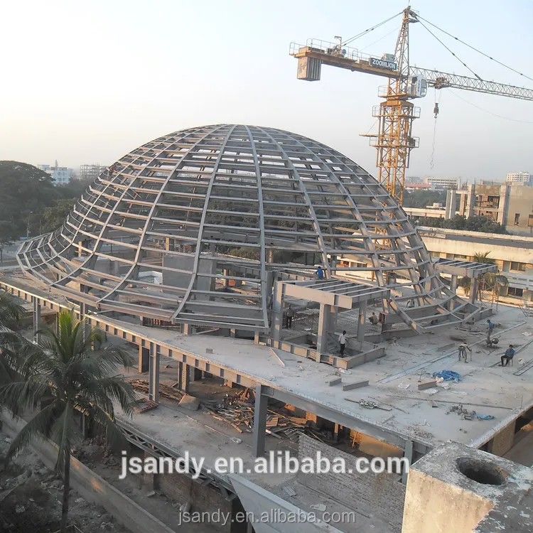 Manufacturer Price Prefab Dome Metal Roof Structure Steel Roof Frame ...