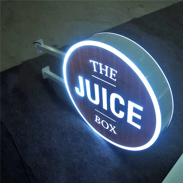 Outdoor Circular Lighted Sign Vacuum Forming Round Light Box - Buy Box ...