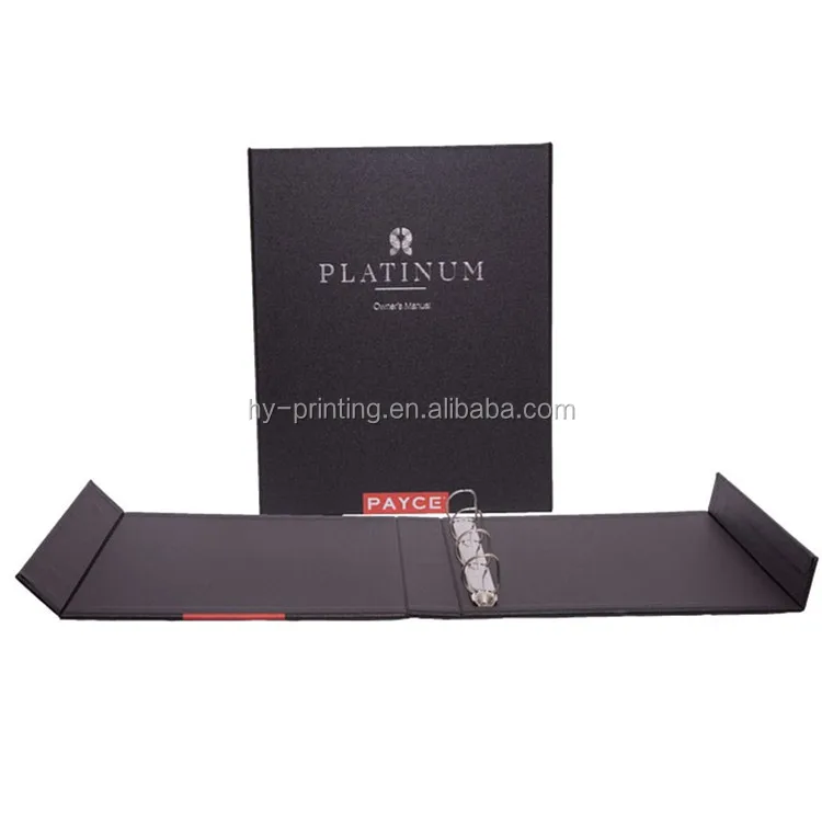 Custom A4 Cardboard 3 Ring Binder with Hidden Magnetic Closure