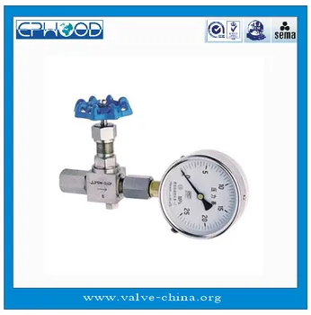 High Pressure Needle Valve With Pressure Gauge - Buy Needle Valve With ...