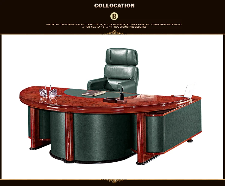 L Shaped Curved Semi Circle Office Executive Desk - Buy L Shaped ...