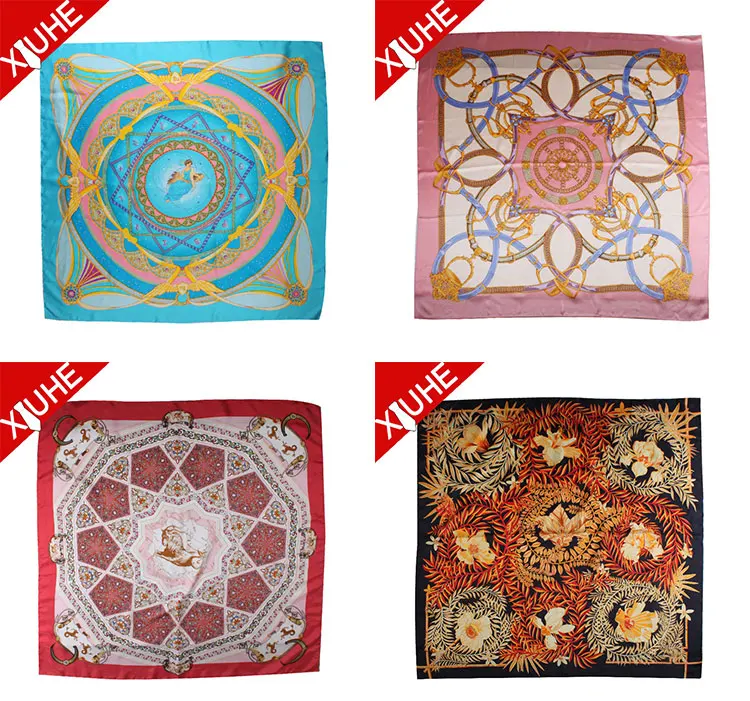 Shop Custom Digital Print 2020 New Design 100 Silk Satin Square Wensli ...