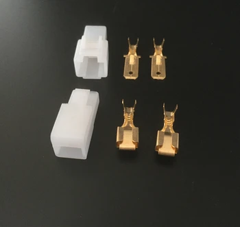 Nylon Latching Connector Pair 2-pin 6.3mm 1/4" Male/female 18-14awg # ...