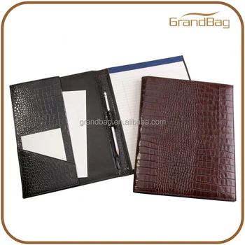 Crocodile Embossed Leather Business File Folder File Packaging Bag ...