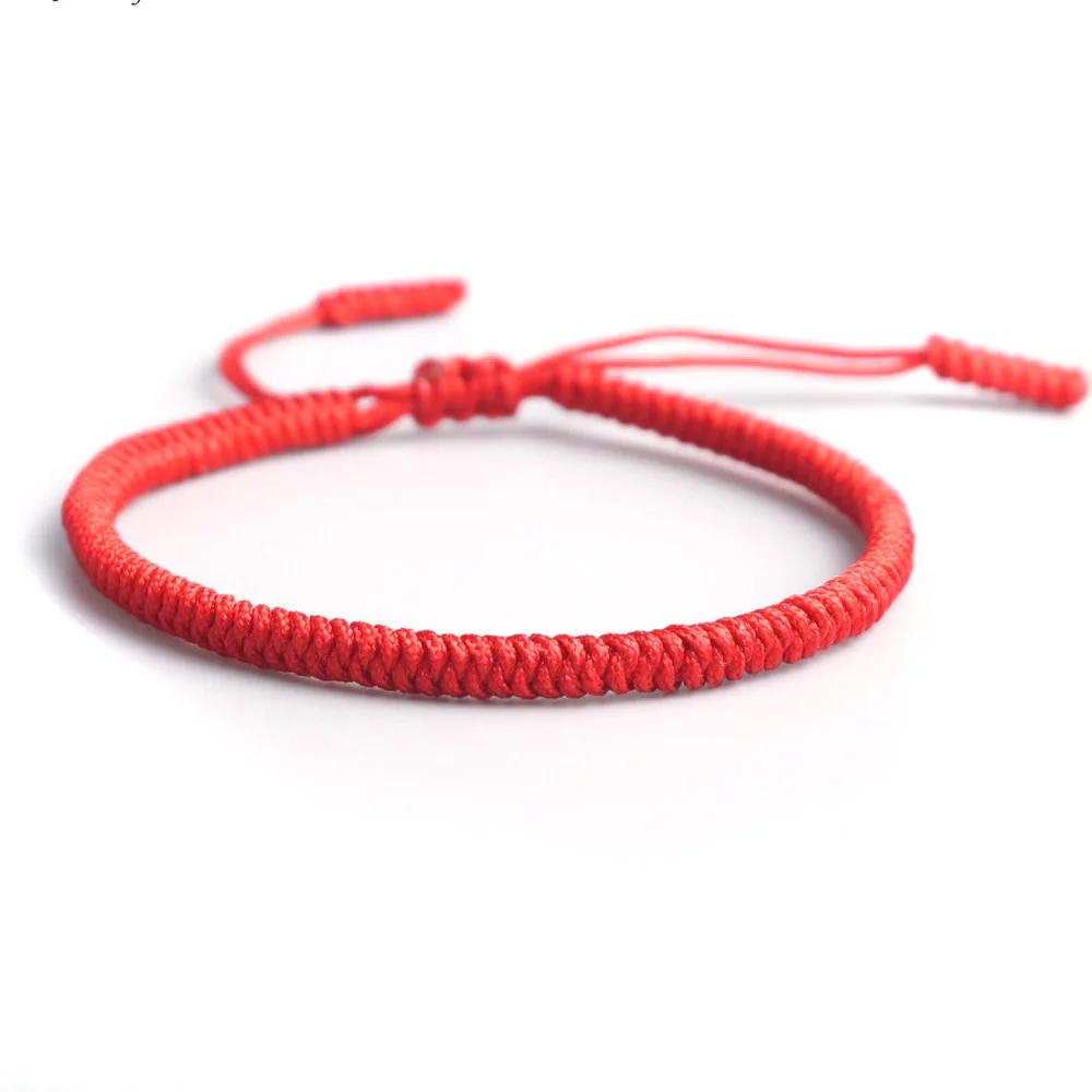 Handmade Custom Adjustable Minimalism The Red Nylon Rope Bracelet - Buy ...