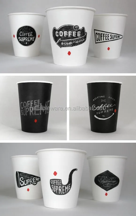 Custom Logo Printed Disposable Paper Cups - Buy Logo Printed Disposable ...