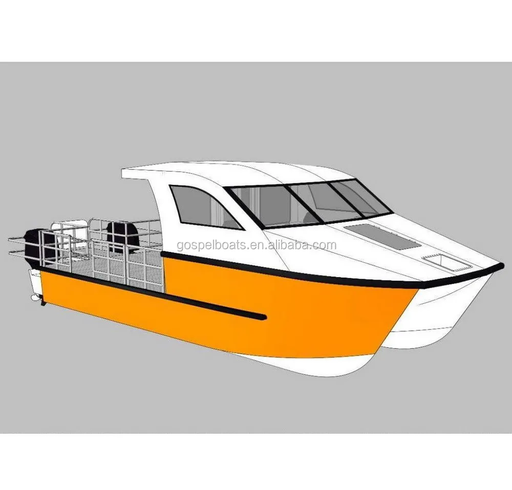 9m Aluminum Work Catamaran With Open Deck for Transport, CE Certified ...