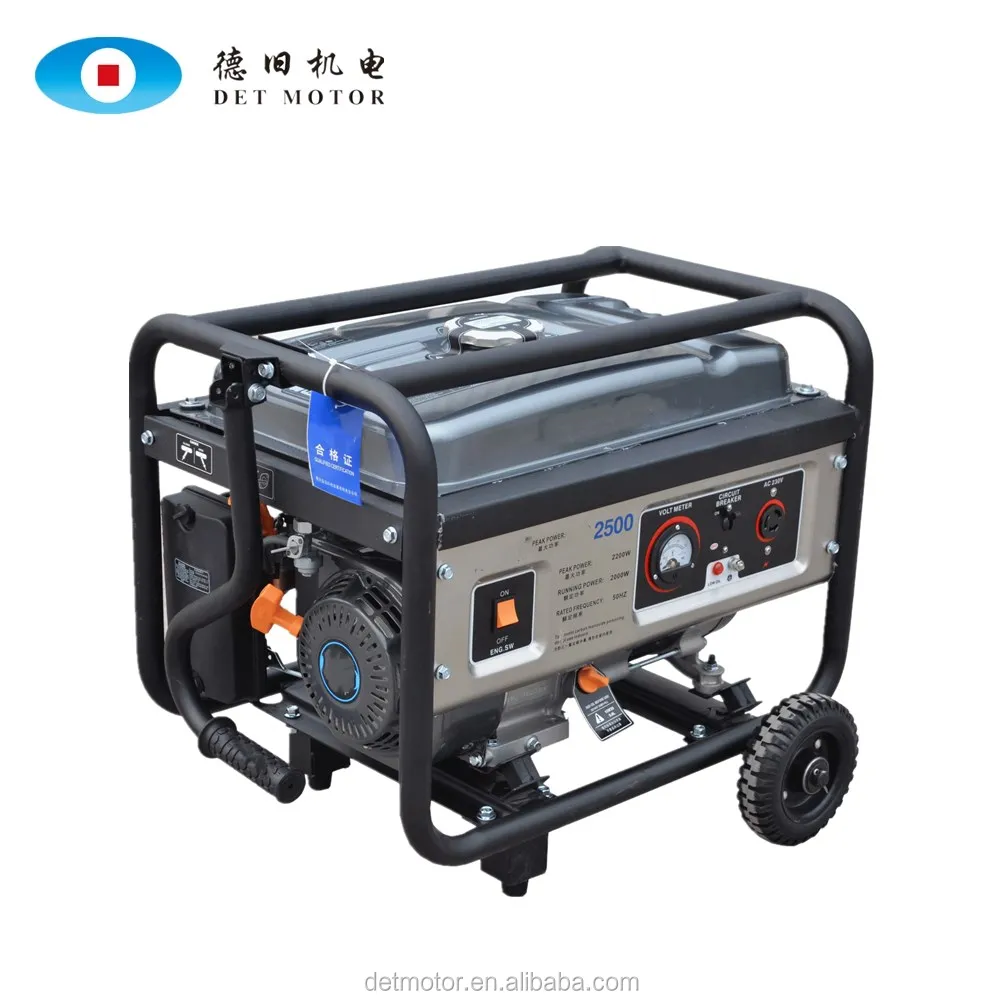 China 5kw Portable Single Phase 6500 Gasoline Generator 5kva Generator ...