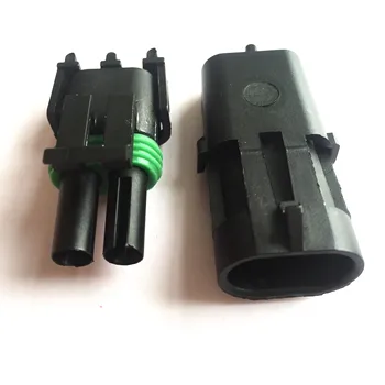2 Pin Female Male Waterproof Auto Delphi Wire Harness Connector ...
