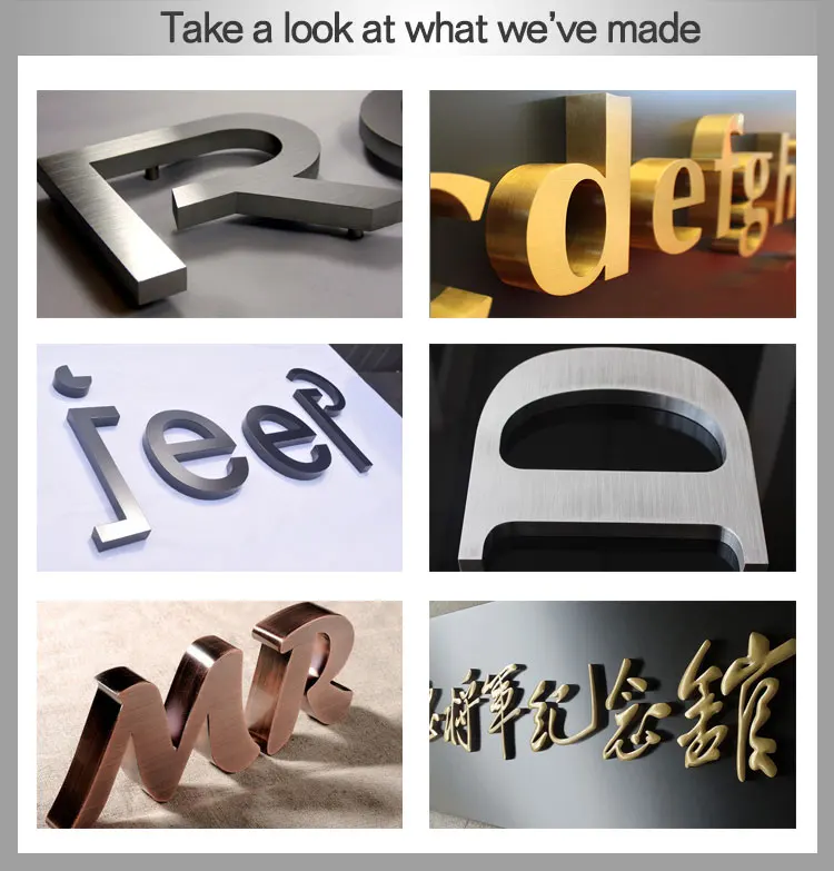 Customized Wall Mounted 3d Stainless Steel Letter Channel Letters ...