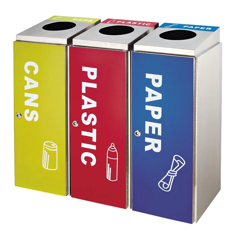 New Design 3 Compartments Big Capacity Shopping Mall Stainless Steel ...