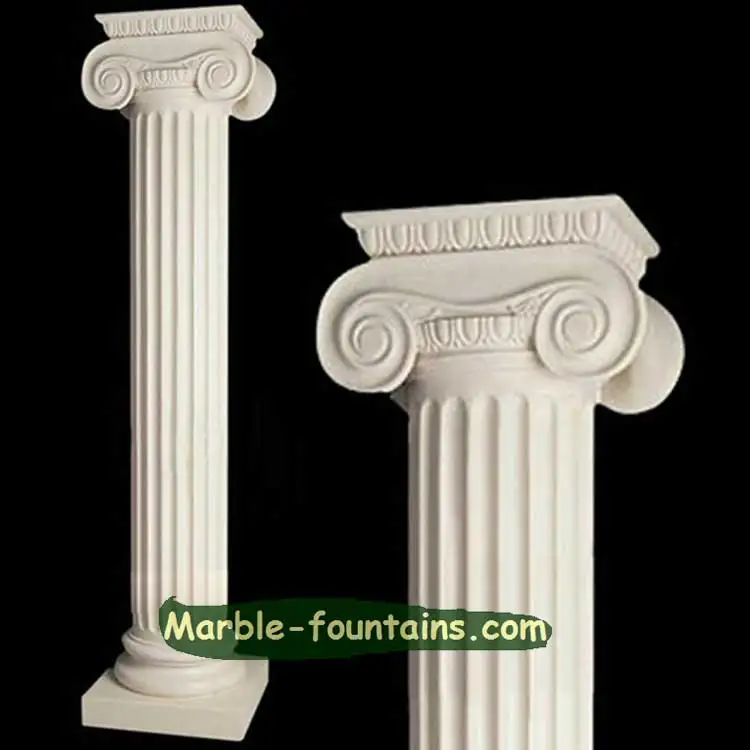 Custom Size Natural White Marble Stone Gate Design Greek Inoic Column ...