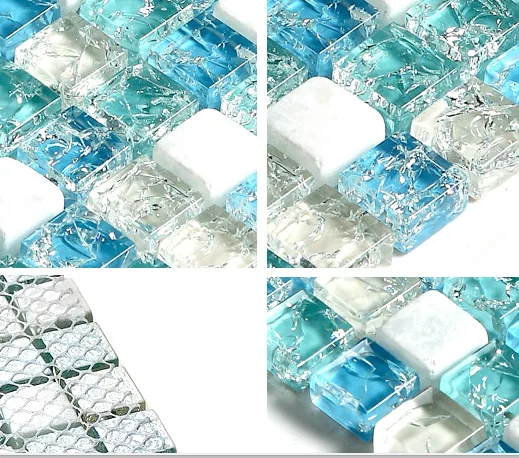 Creative Crystal Broken Glass Mosaic Tile for Backsplash